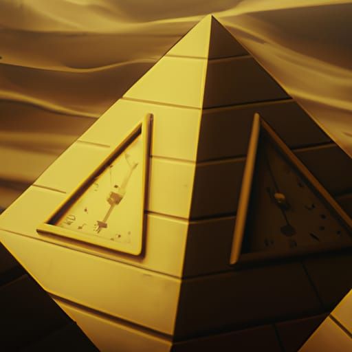 SAND WATCH PYRAMIDS - Golden Sand Watch Pyramids in Digital...