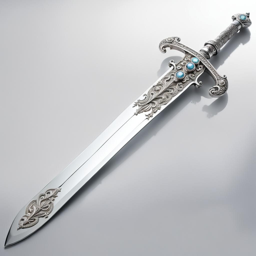 Clean decorated sword - AI Generated Artwork - NightCafe Creator
