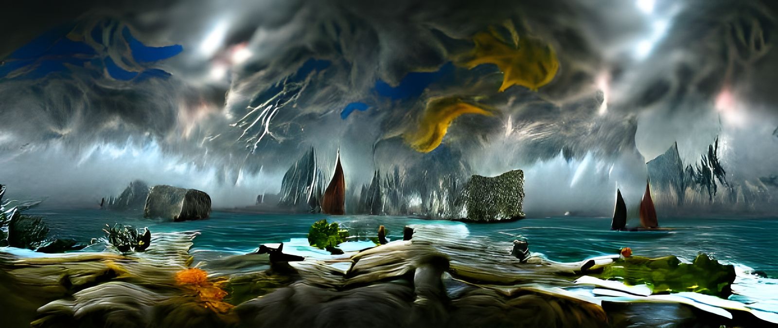 The Black Storm Sea [Artistic] (Ver 1) - AI Generated Artwork ...