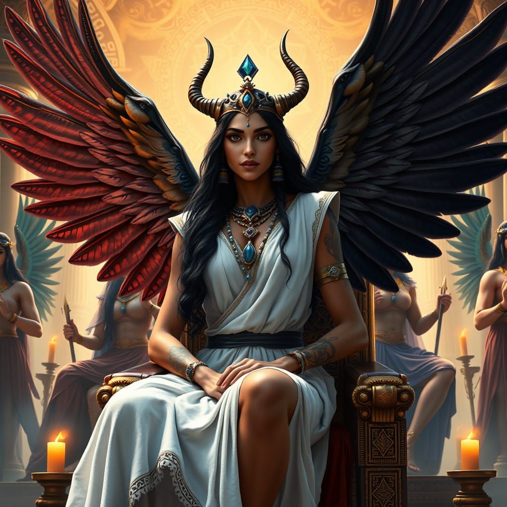 Mesopotamian Goddess Ishtar Reigns Supreme in a Vi... - AI Art