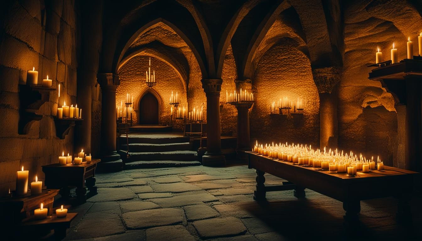 Candlelit chamber - AI Generated Artwork - NightCafe Creator