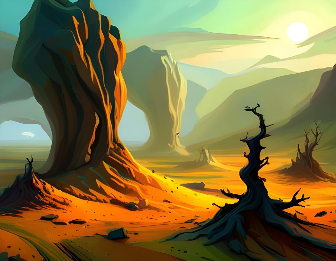A Nice Day in the Badlands - AI Generated Artwork - NightCafe Creator