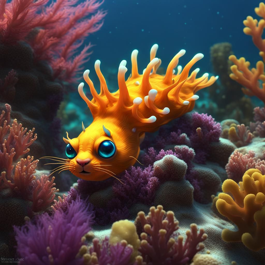 Cats as deep underwater creatures 2 - AI Generated Artwork - NightCafe ...