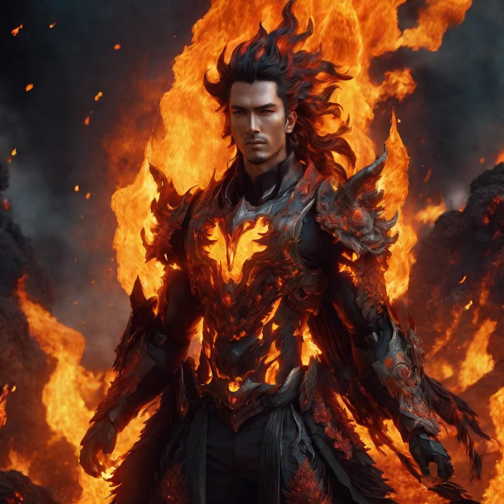 Lava Man - AI Generated Artwork - NightCafe Creator