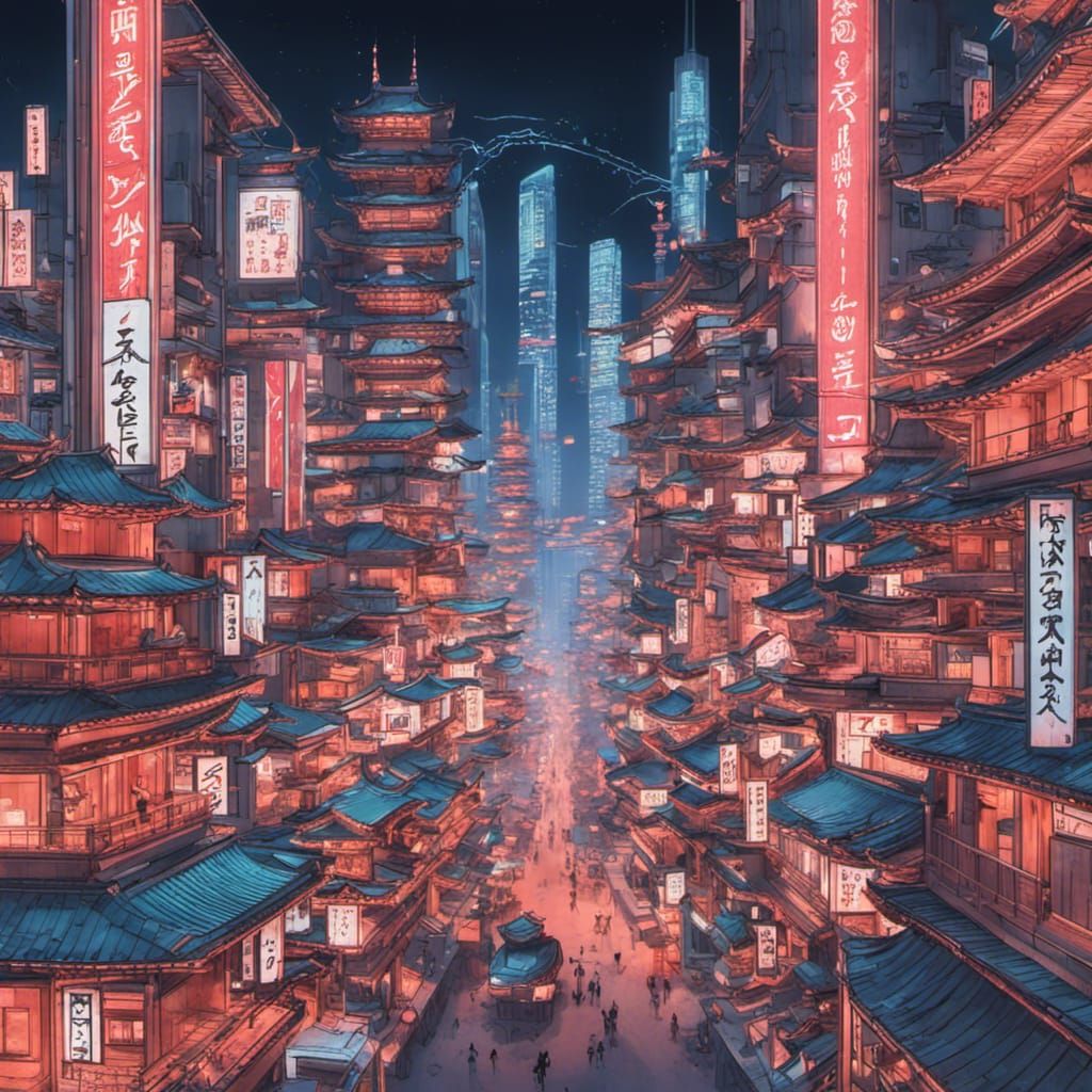 Futuristic Tokyo - AI Generated Artwork - NightCafe Creator