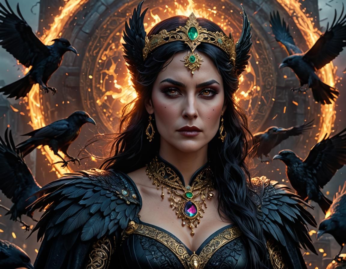 Morrigan "The Great Lady of the Ravens" - AI Generated Artwork ...