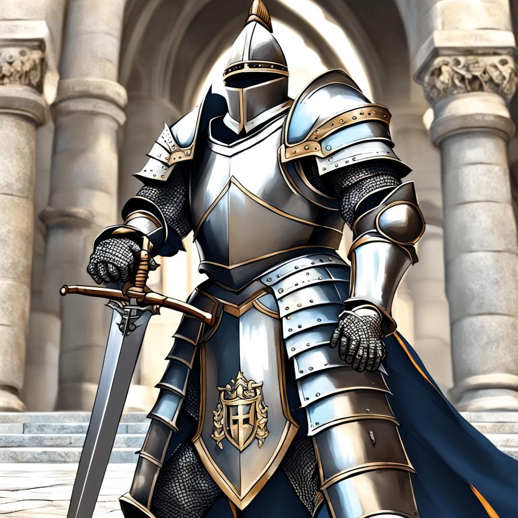 a proud knight in armor of the holy empire - AI Generated Artwork ...
