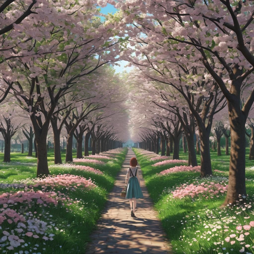 Spring walk - AI Generated Artwork - NightCafe Creator