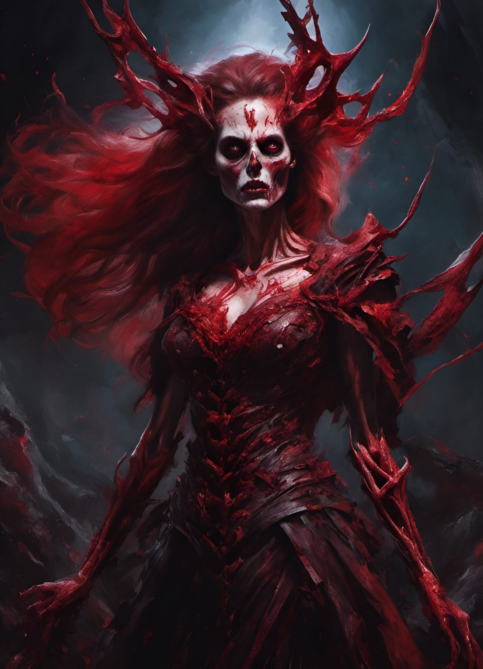 Undead Scarlet Witch - AI Generated Artwork - NightCafe Creator