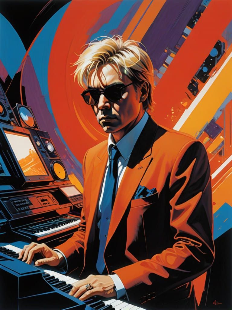 A poster of a older version of Keyboardist Nick Rhodes!