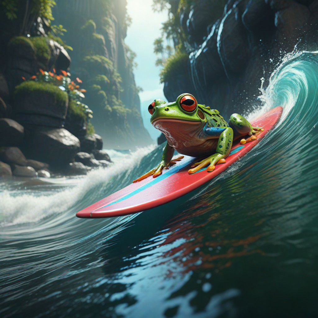 Surfing frog - Surfing frog