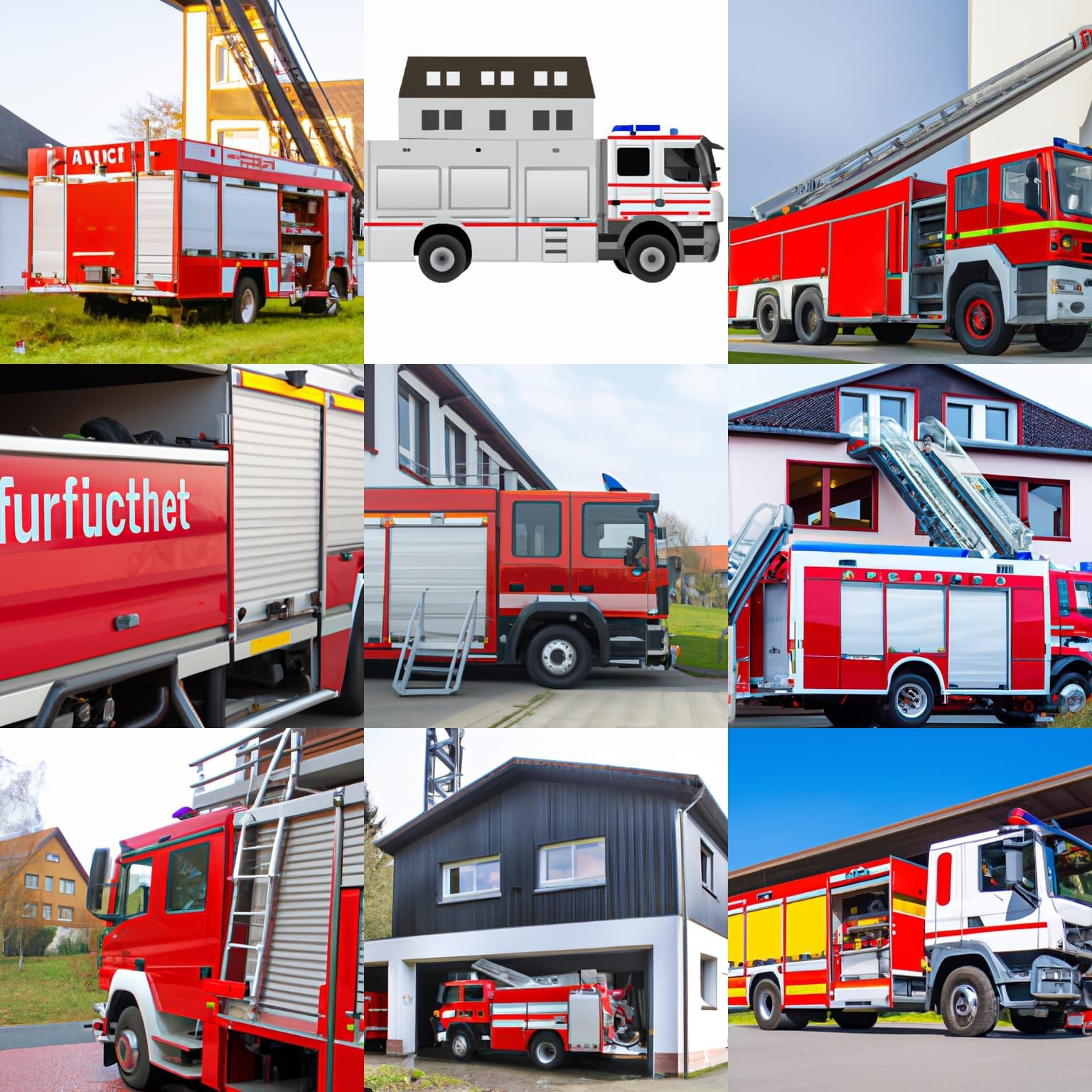 firefighter truck - AI Generated Artwork - NightCafe Creator