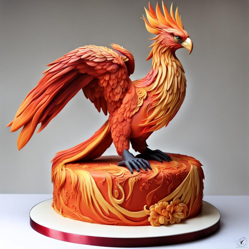 Cake Phoenix - AI Generated Artwork - NightCafe Creator