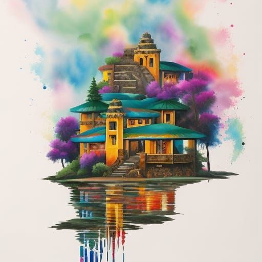 Home Inspired by Aztec Architecture - AI Generated Artwork - NightCafe ...