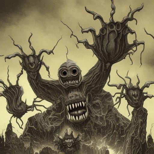 giants, interdimensional insectoids, evil, demonic, astral entity ...