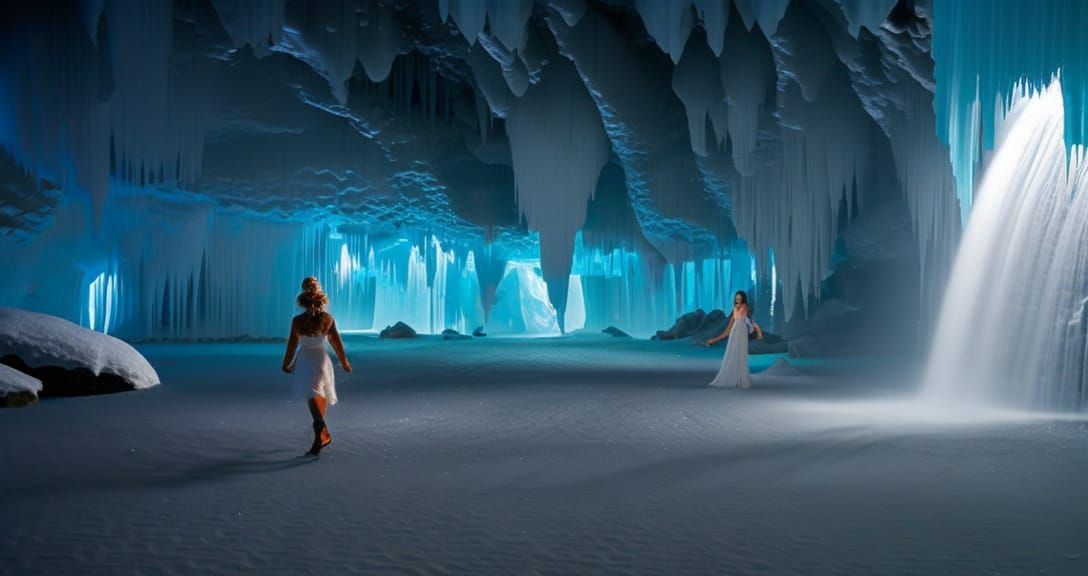 Enchanted Ice Caverns - AI Generated Artwork - NightCafe Creator