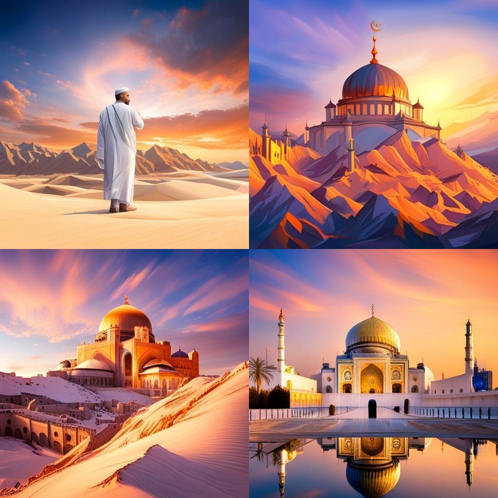 Visual Interpretation of 'In the Name of Allah' - AI Art