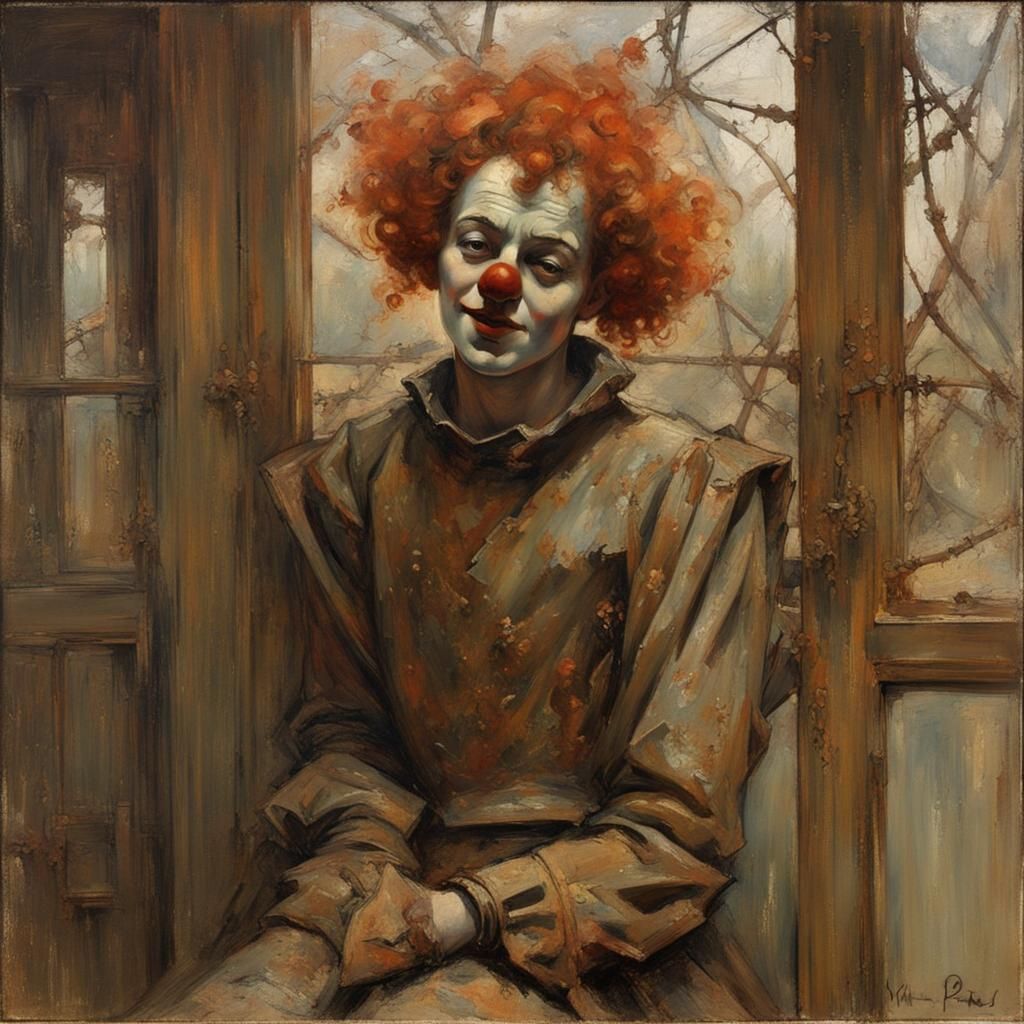 Clown K - 21 - AI Generated Artwork - NightCafe Creator