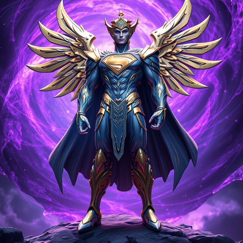 Annunaki Alien God Superman - Majestic Annunaki Alien God in...