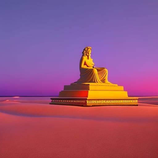 Vaporwave statue - AI Generated Artwork - NightCafe Creator
