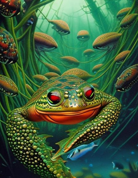 Alien Frog Mutant - AI Generated Artwork - NightCafe Creator