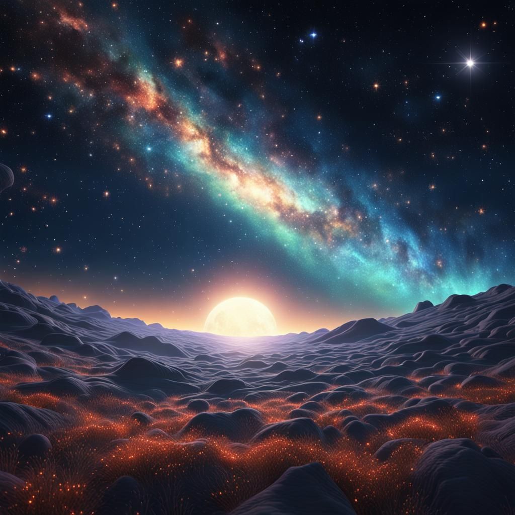 Sky landscape in deep space - AI Generated Artwork - NightCafe Creator
