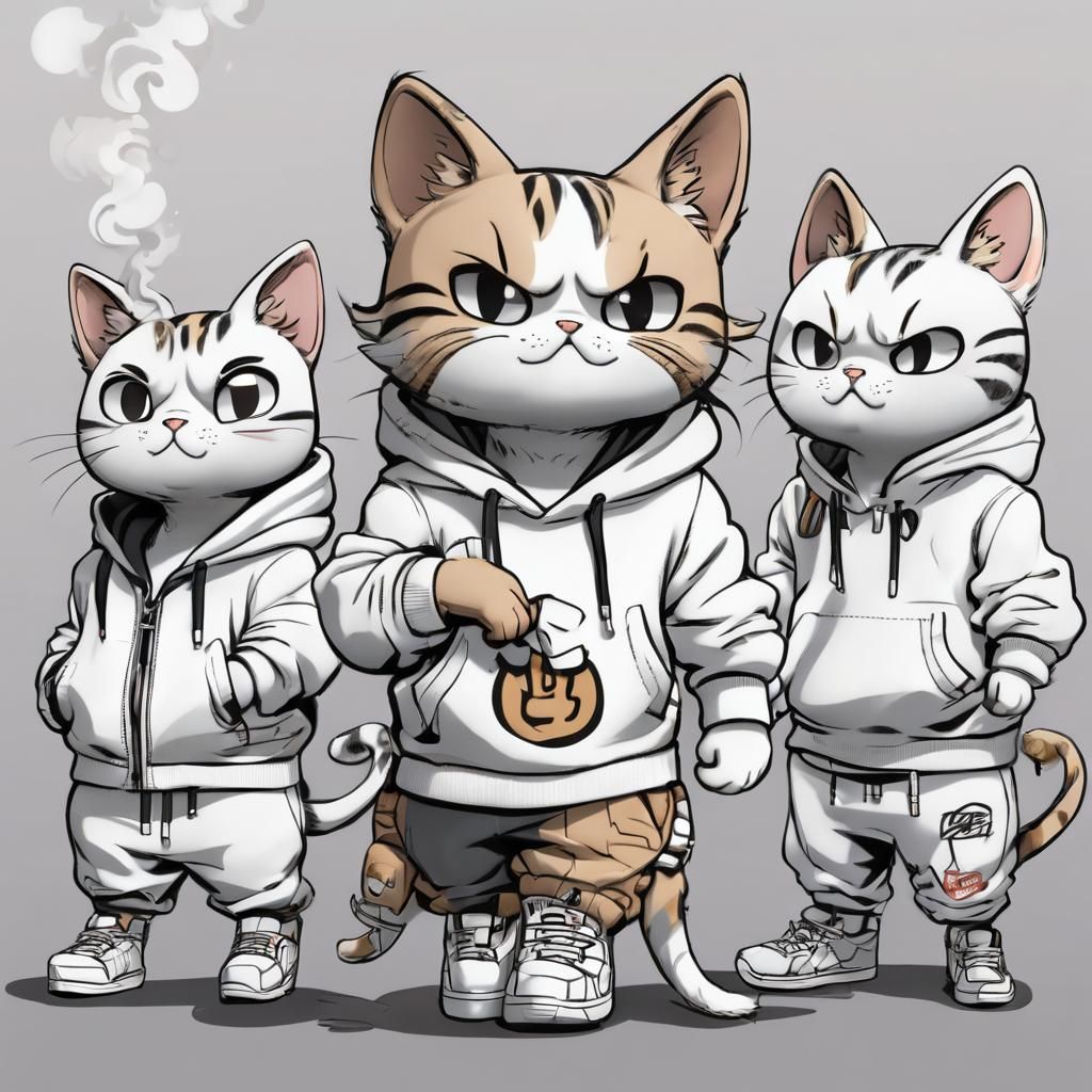 The Cat Gang - AI Generated Artwork - NightCafe Creator