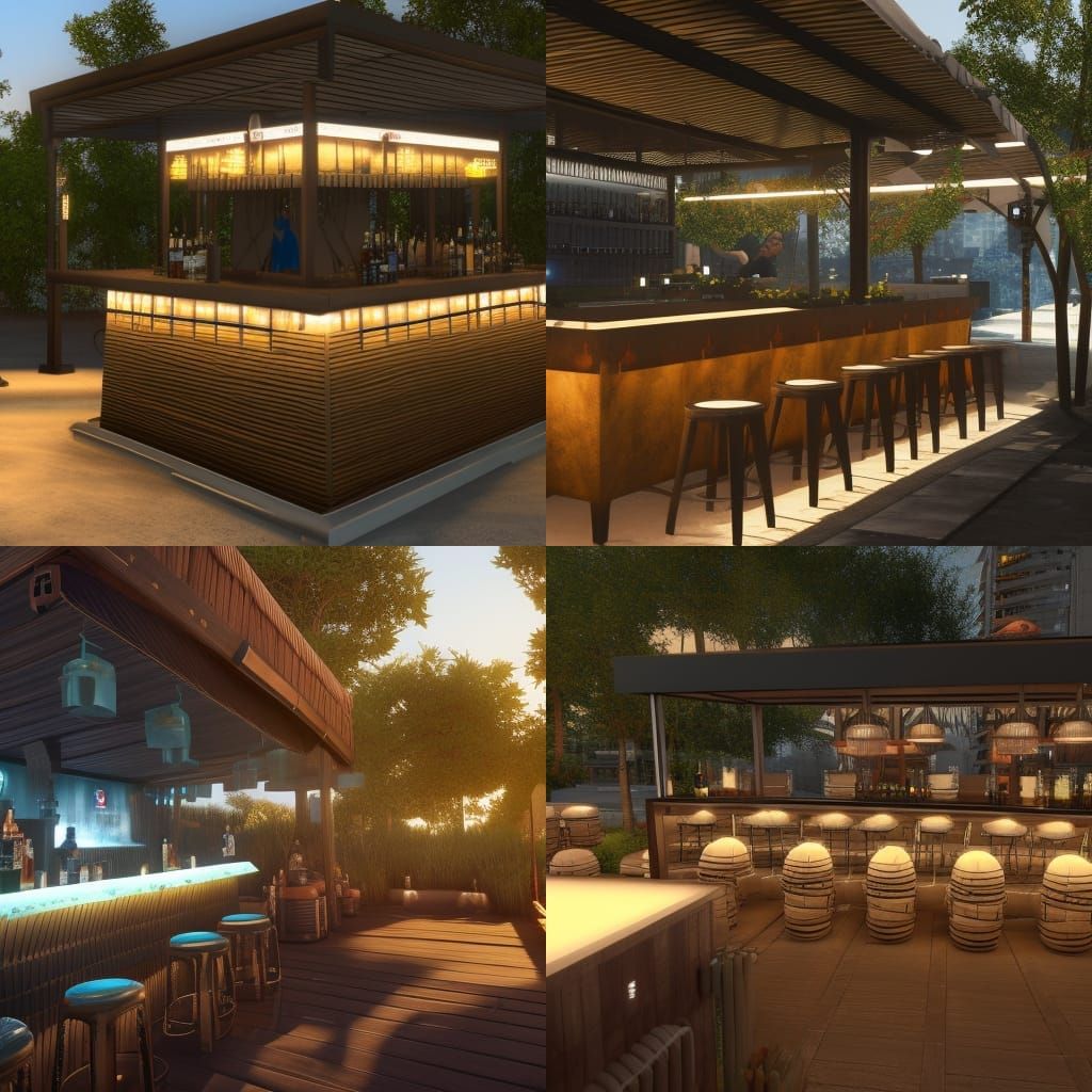 modern outdoor bar design - AI Generated Artwork - NightCafe Creator