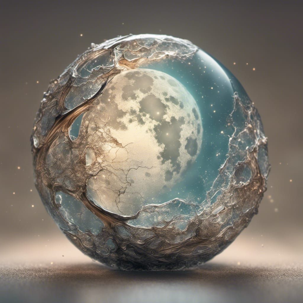 Lunar Crystal - AI Generated Artwork - NightCafe Creator