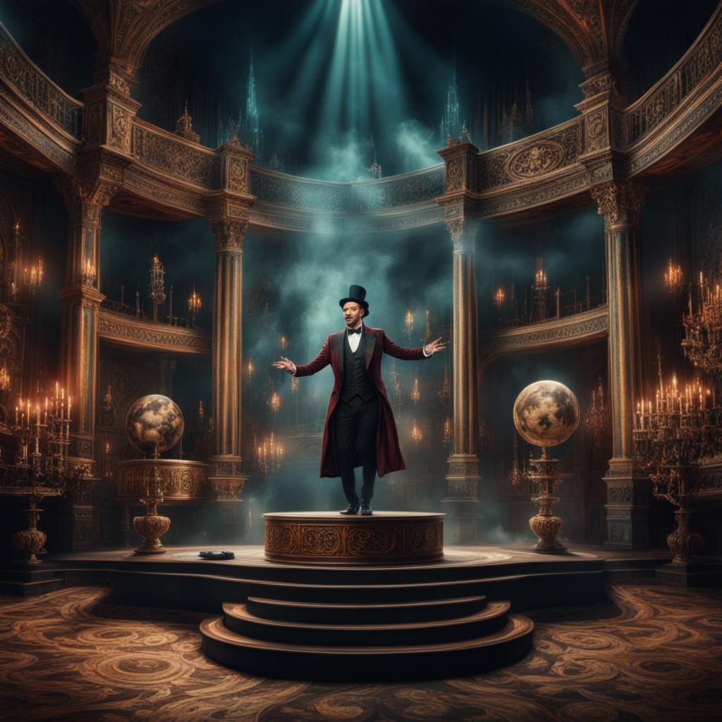 Magician Performing - AI Generated Artwork - NightCafe Creator