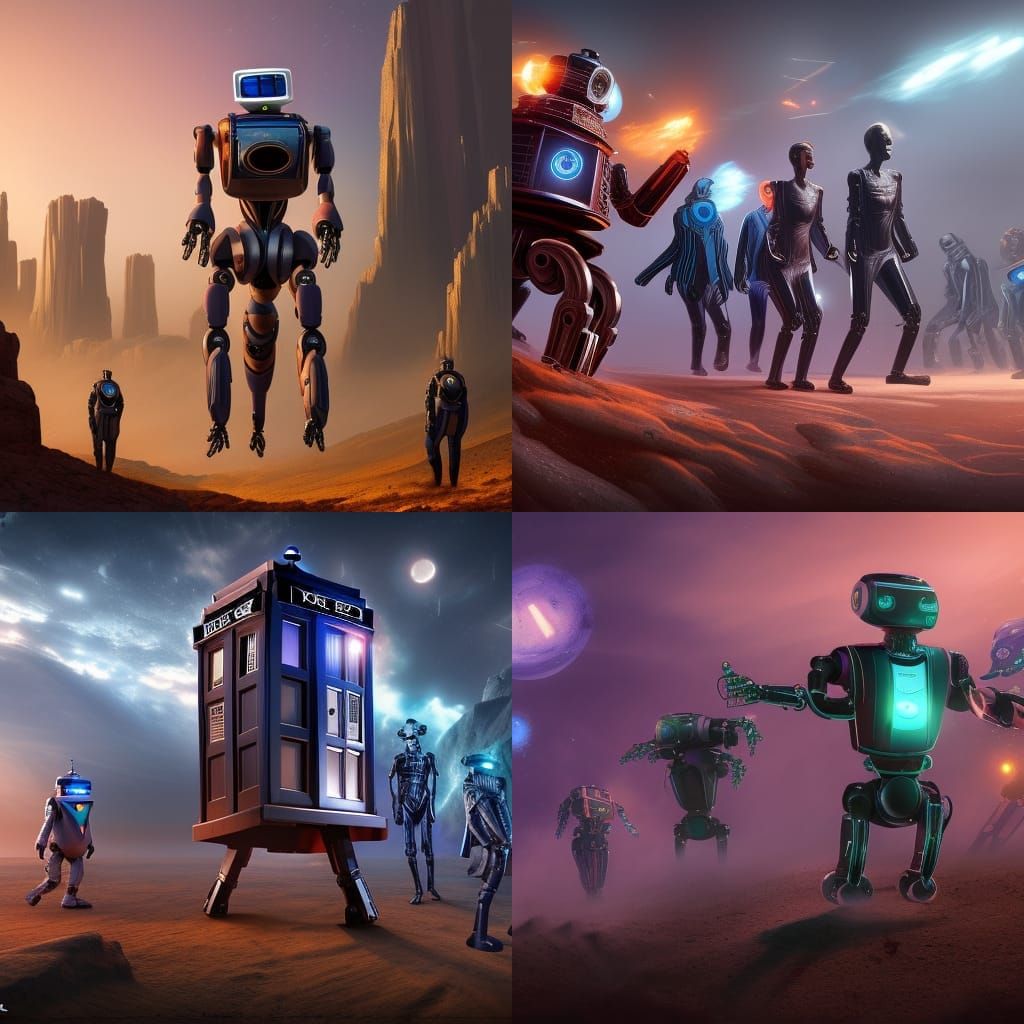 Doctor Who Robots #drwho - AI Generated Artwork - NightCafe Creator