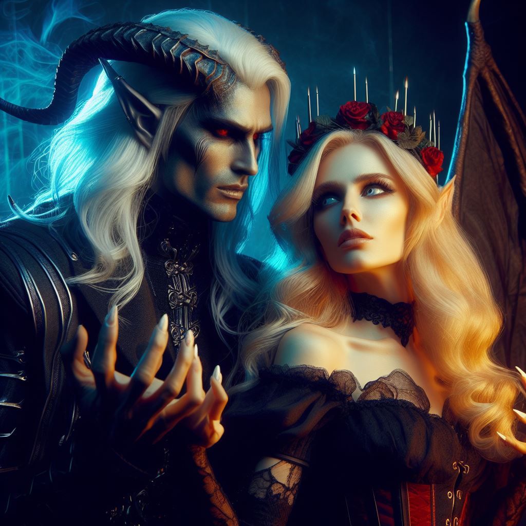 Elven demon takes light elf to his side😈 - AI Generated Artwork ...