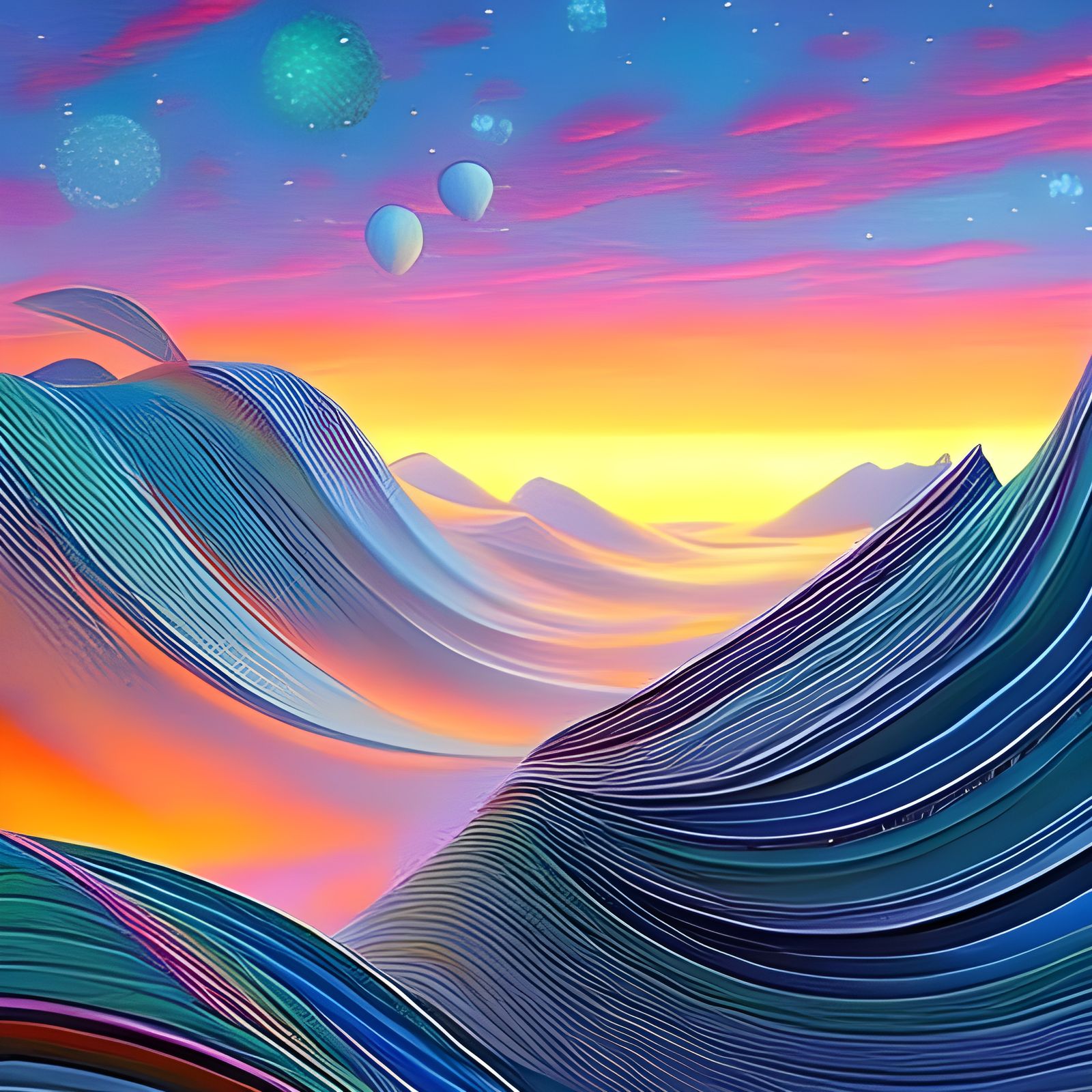 Stary Sky Abstraction - AI Generated Artwork - NightCafe Creator