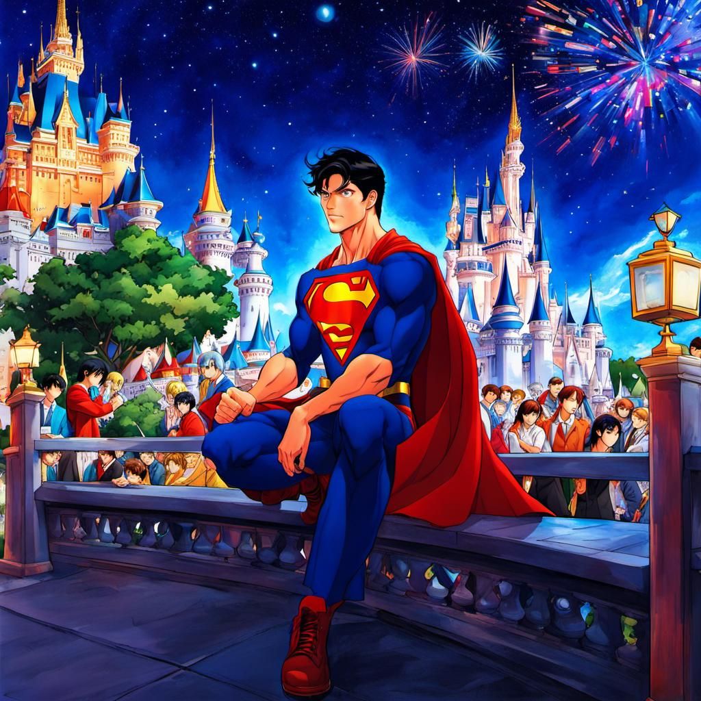 Superman's Disney Vacation - AI Generated Artwork - NightCafe Creator