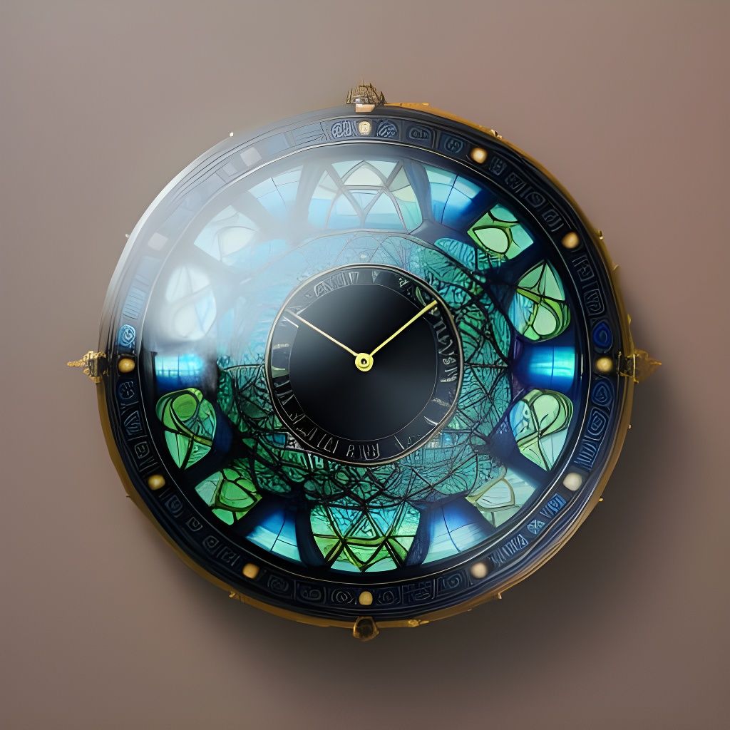 Pretty wall clock - AI Generated Artwork - NightCafe Creator