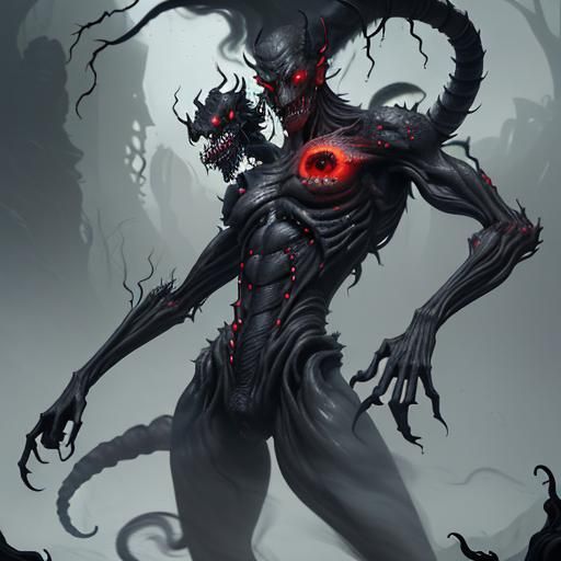 Imagine a monster that is born from the very essence of smoke, his form ...