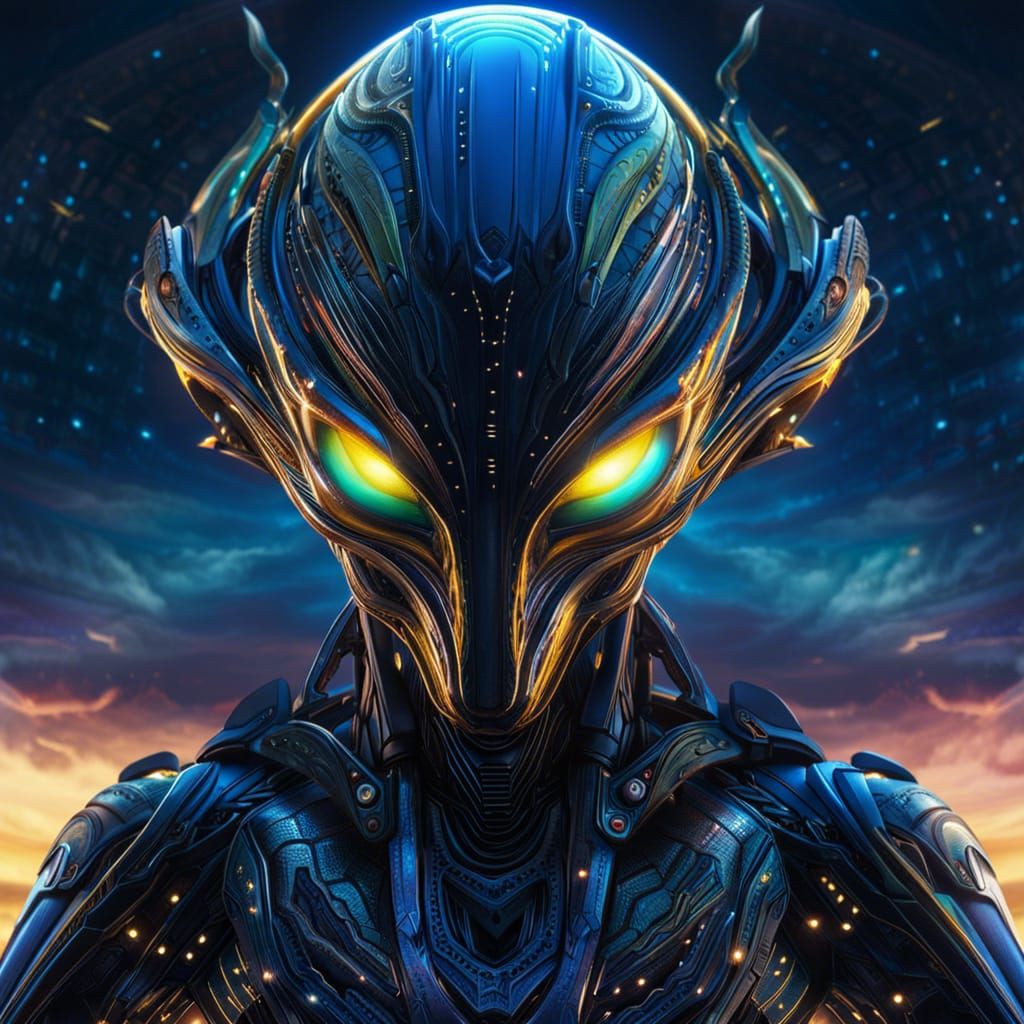 An electric alien lifeform pulsating with electromagnetic energy - AI ...