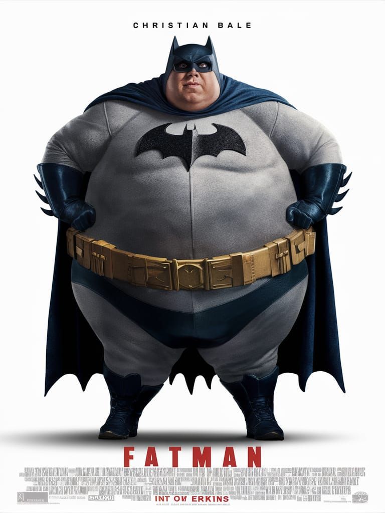 Fatman Movie Poster - Christian Bale - Larger than life Superhero - AI ...