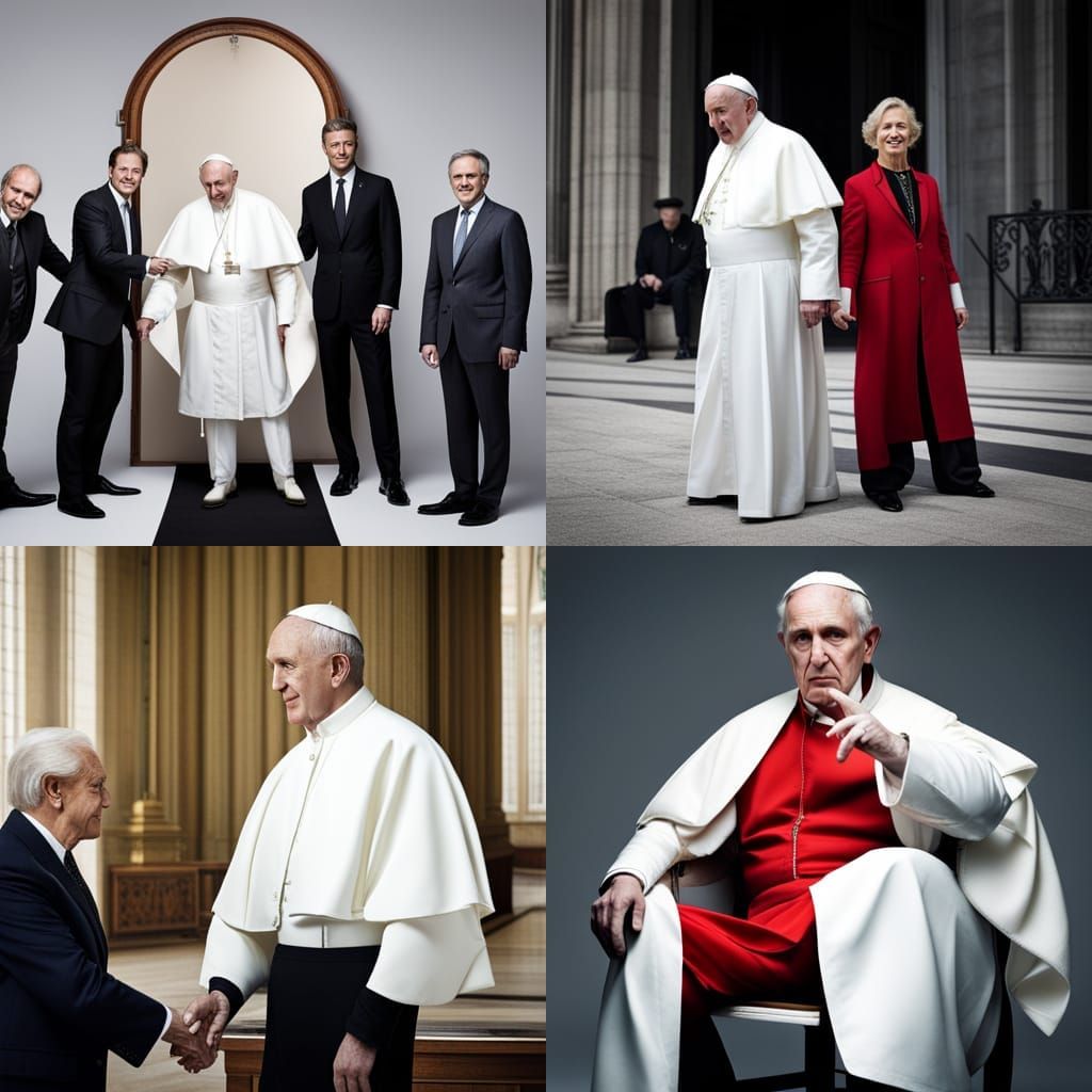 The Pope wears a $1000 designer puffer jacket. - AI Generated Artwork ...
