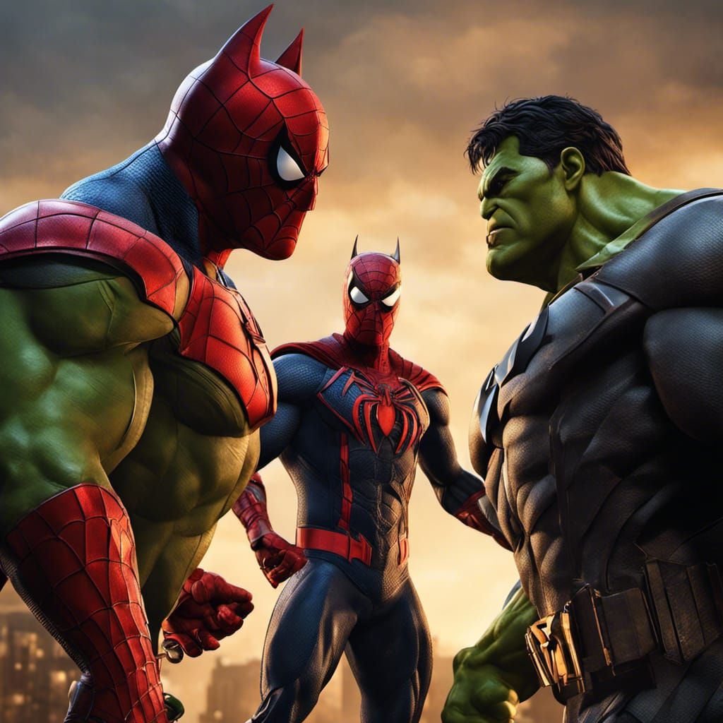 Freaky Friday: Batman, Spiderman, Hulk - AI Generated Artwork ...