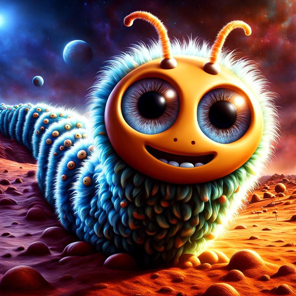 Space Worm - AI Generated Artwork - NightCafe Creator
