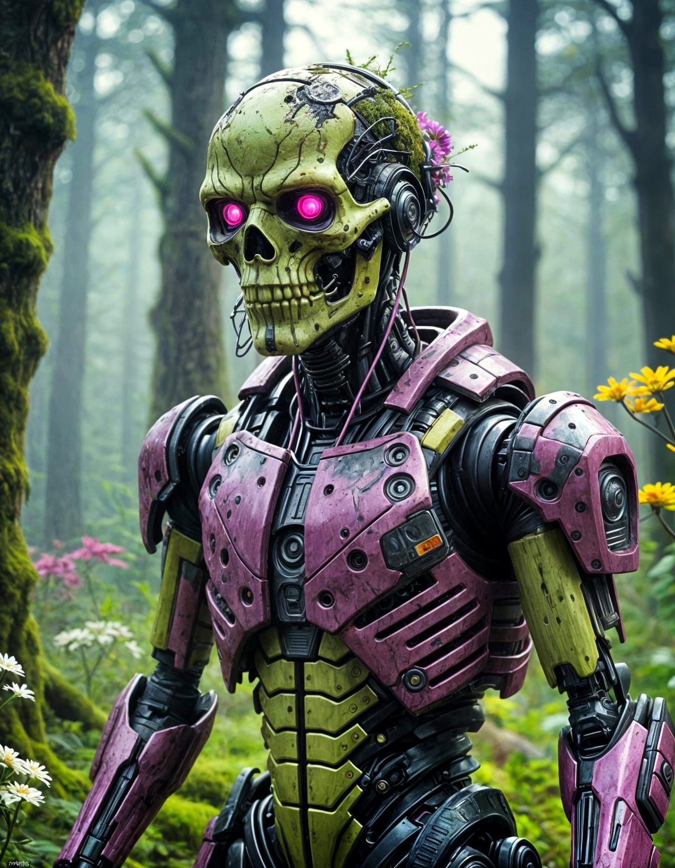 Decaying Future - Cybernetic Wasteland Android in Decay