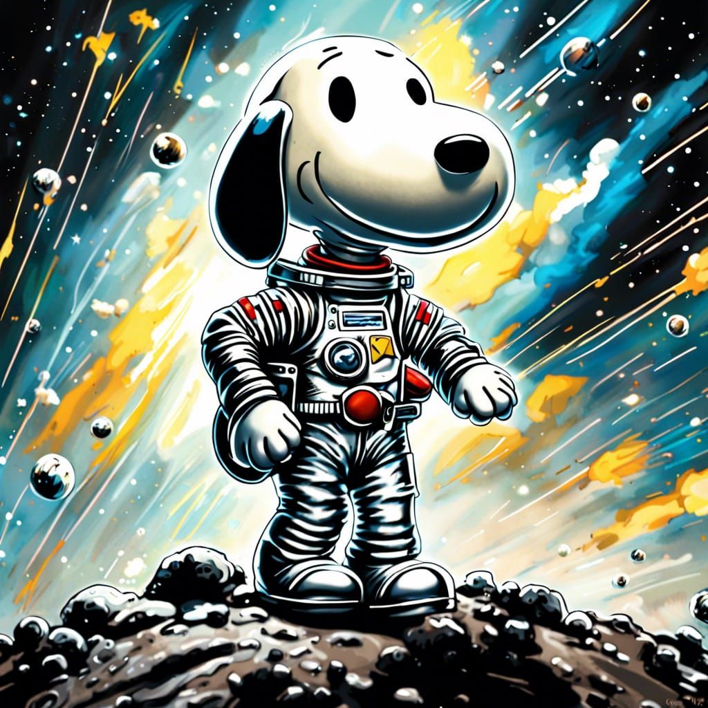 Space Snoopy pop art - AI Generated Artwork - NightCafe Creator