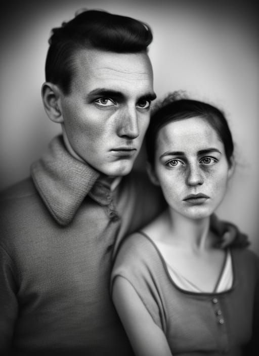 50's couple Close up portrait, ambient light, Nikon 15mm f/1.8G, by Lee ...