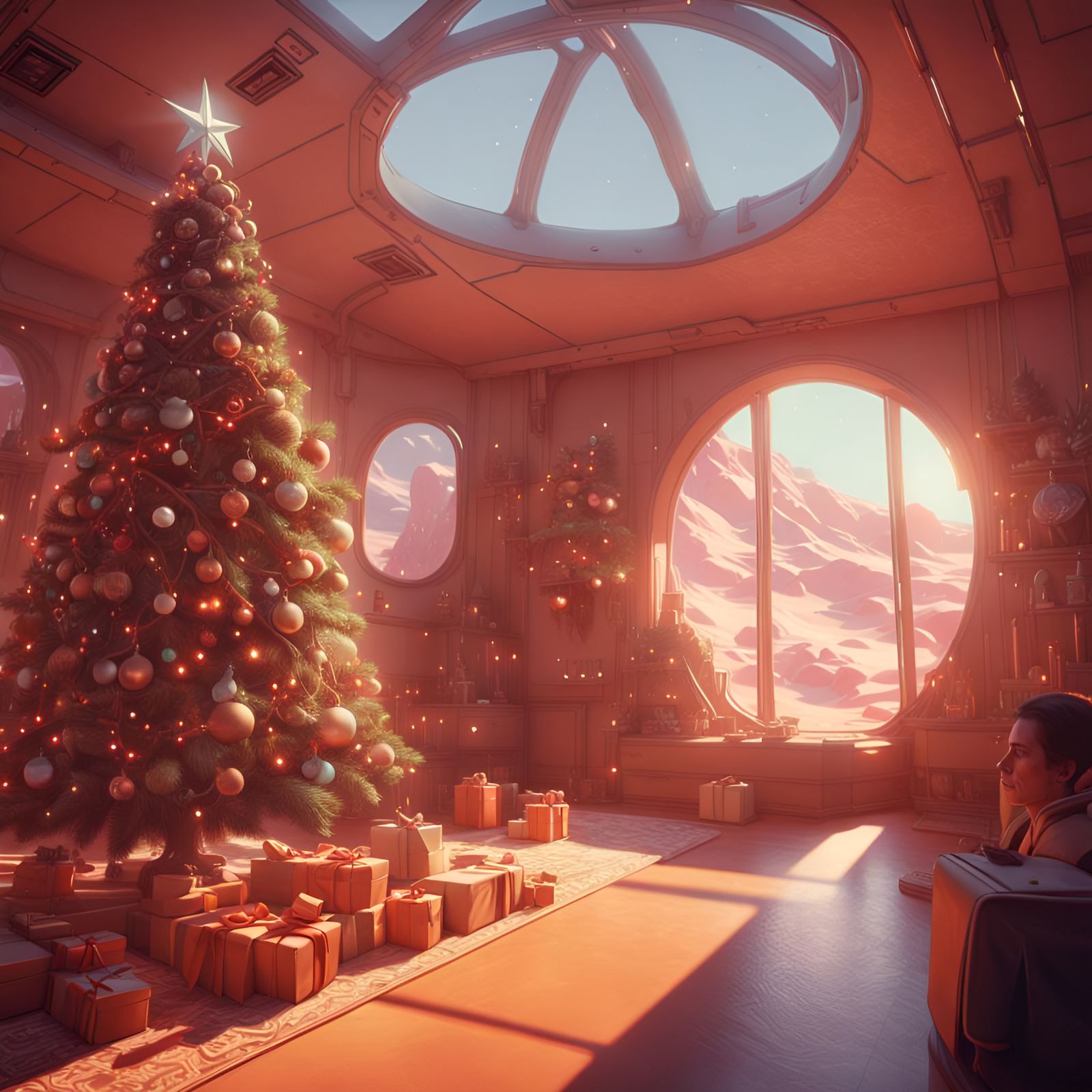 Christmas Day on a Martian Colony - AI Generated Artwork - NightCafe ...