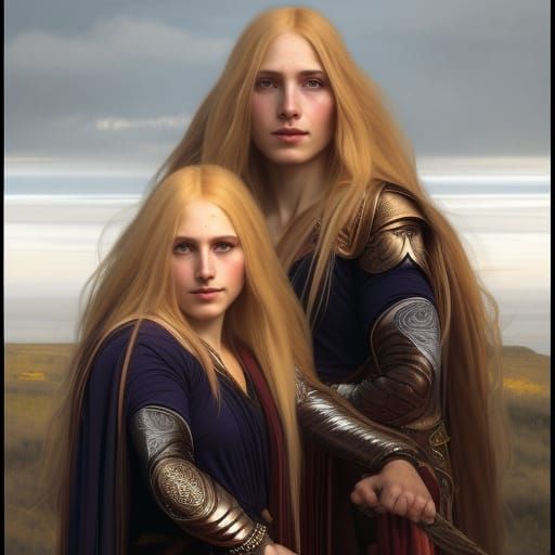 Odinist shieldmaidens - AI Generated Artwork - NightCafe Creator
