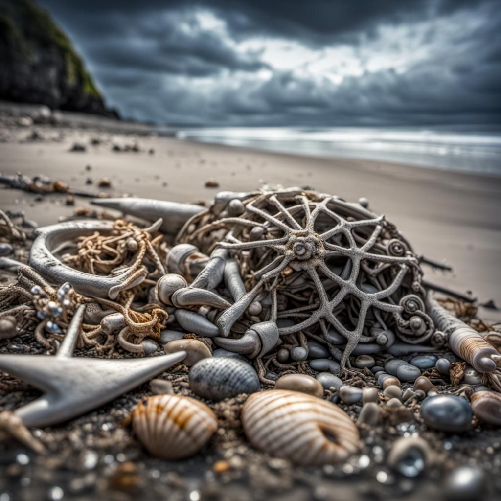Treasures Washed Ashore - AI Generated Artwork - NightCafe Creator