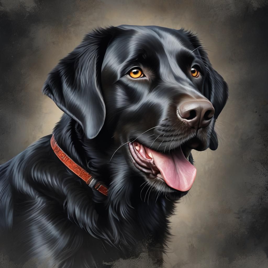Smile for the camera - Hyper-Realistic Black Labrador Retrie...