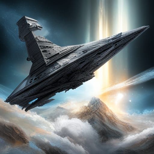 Imperial Star destroyer over Mt. Everest - AI Generated Artwork ...