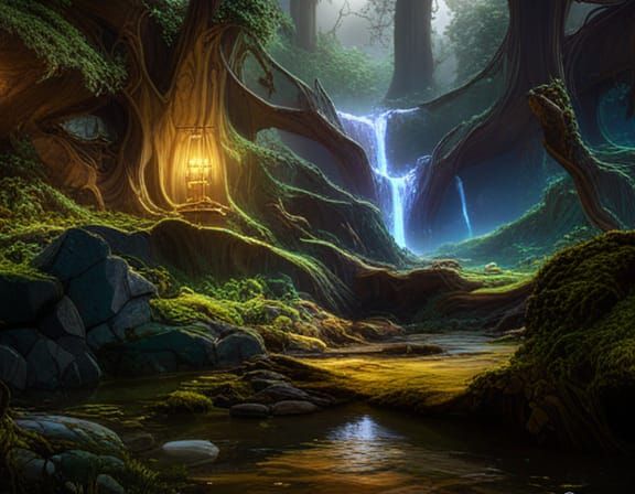 Fantastical Forest #1 - AI Generated Artwork - NightCafe Creator